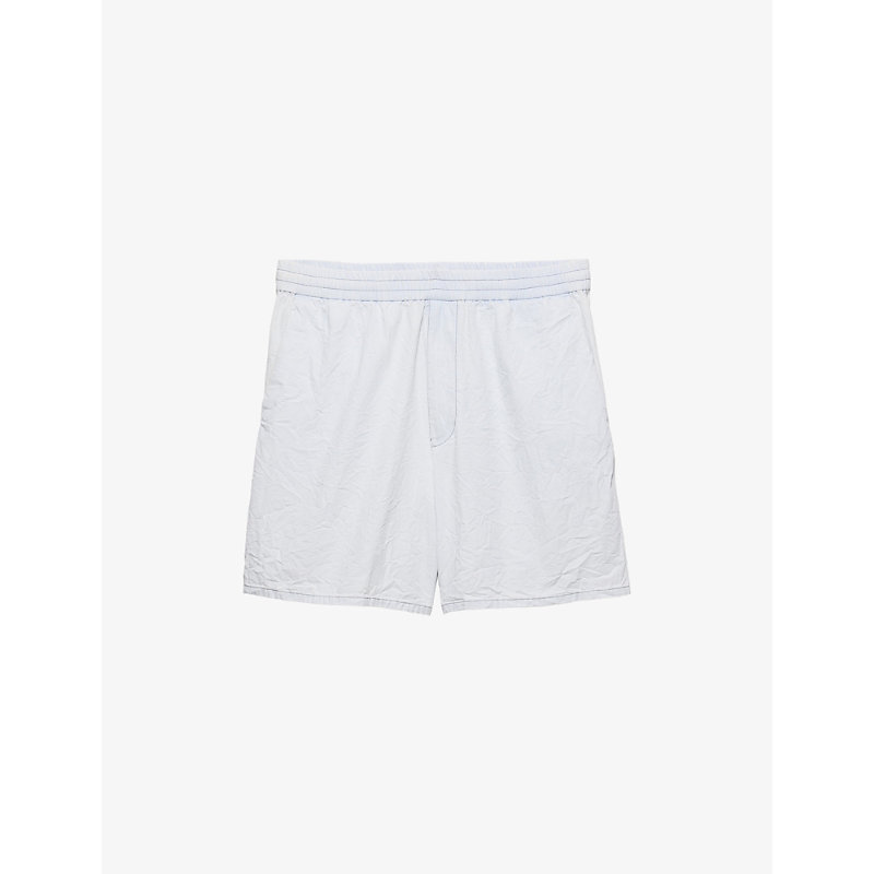 PRADA Prada Mid-Rise Chambray Cotton Bermuda Shorts